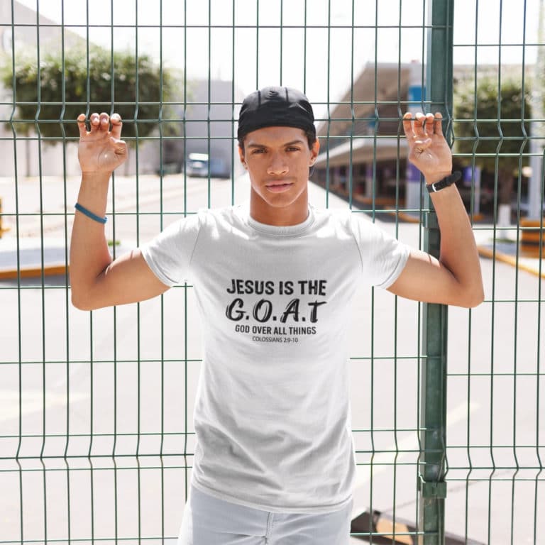 Jesus is the GOAT Christian T-Shirt - Fabrics Of Faith - #1 Christian T ...