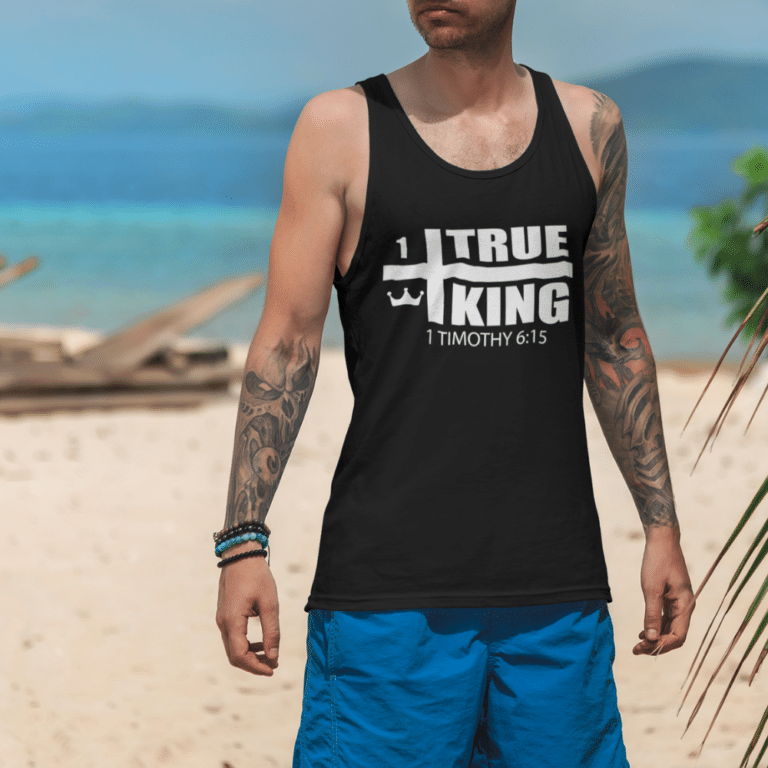1 True King Christian Tank Top Fabrics Of Faith Christian Apparel