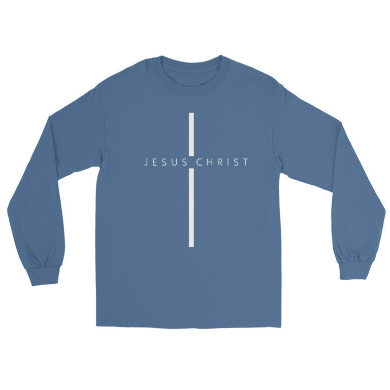 Mens Jesus Christ Cross Christian Long Sleeve - Fabrics Of Faith