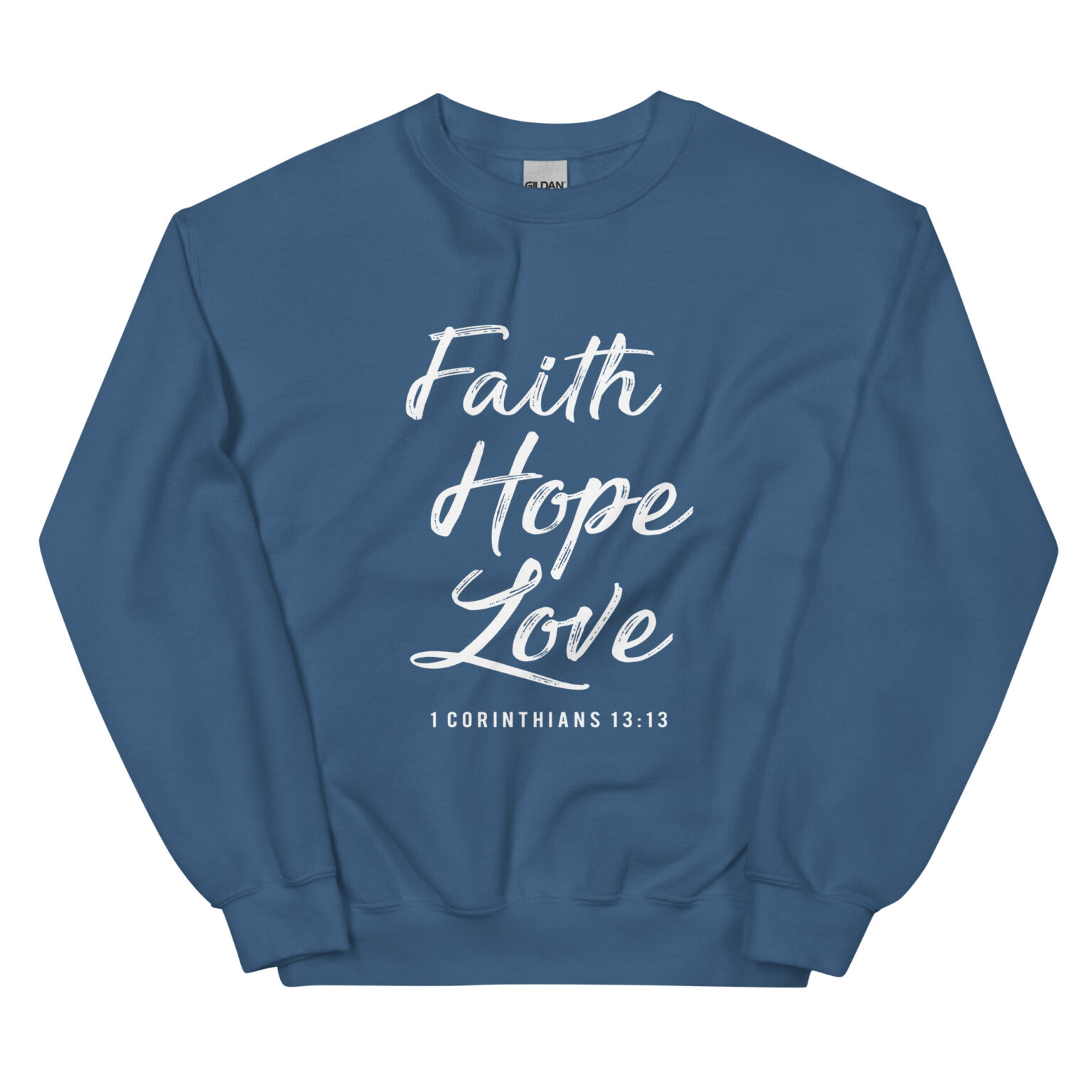 Faith Hope Love Crewneck Sweatshirt - Fabrics Of Faith