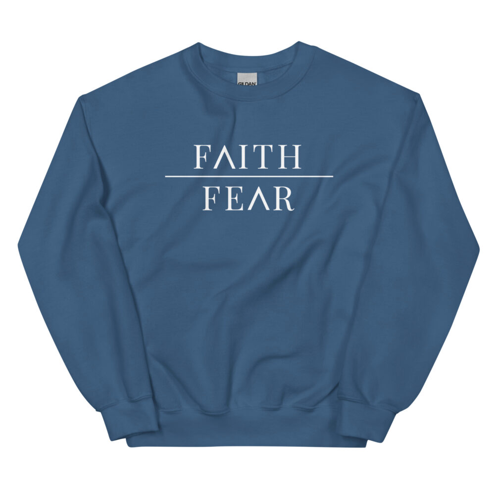 Faith Over Fear Crewneck Sweatshirt - Christian Apparel - Fabrics Of Faith