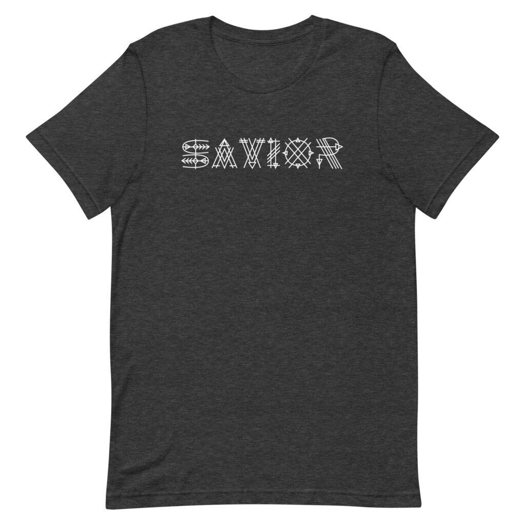 Savior Christian T Shirt Romans 10 9 10 Fabrics Of Faith
